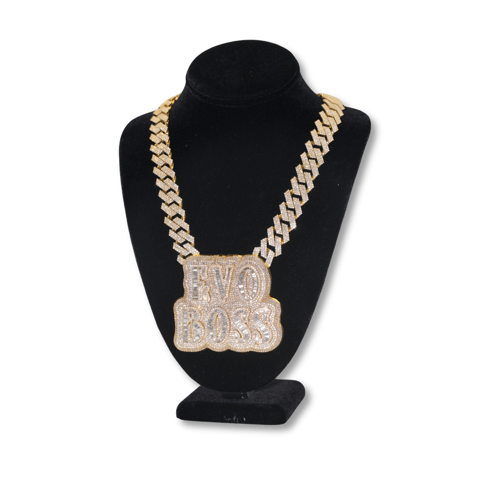 Gold & Diamond "EVO BOSS" Chain & Pendant – Gold & Silver Pawn Shop