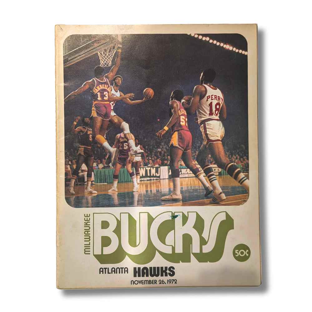 72-73 Hawks & Bucks Hand signed Basketball Program – Gold & Silver Pawn ...
