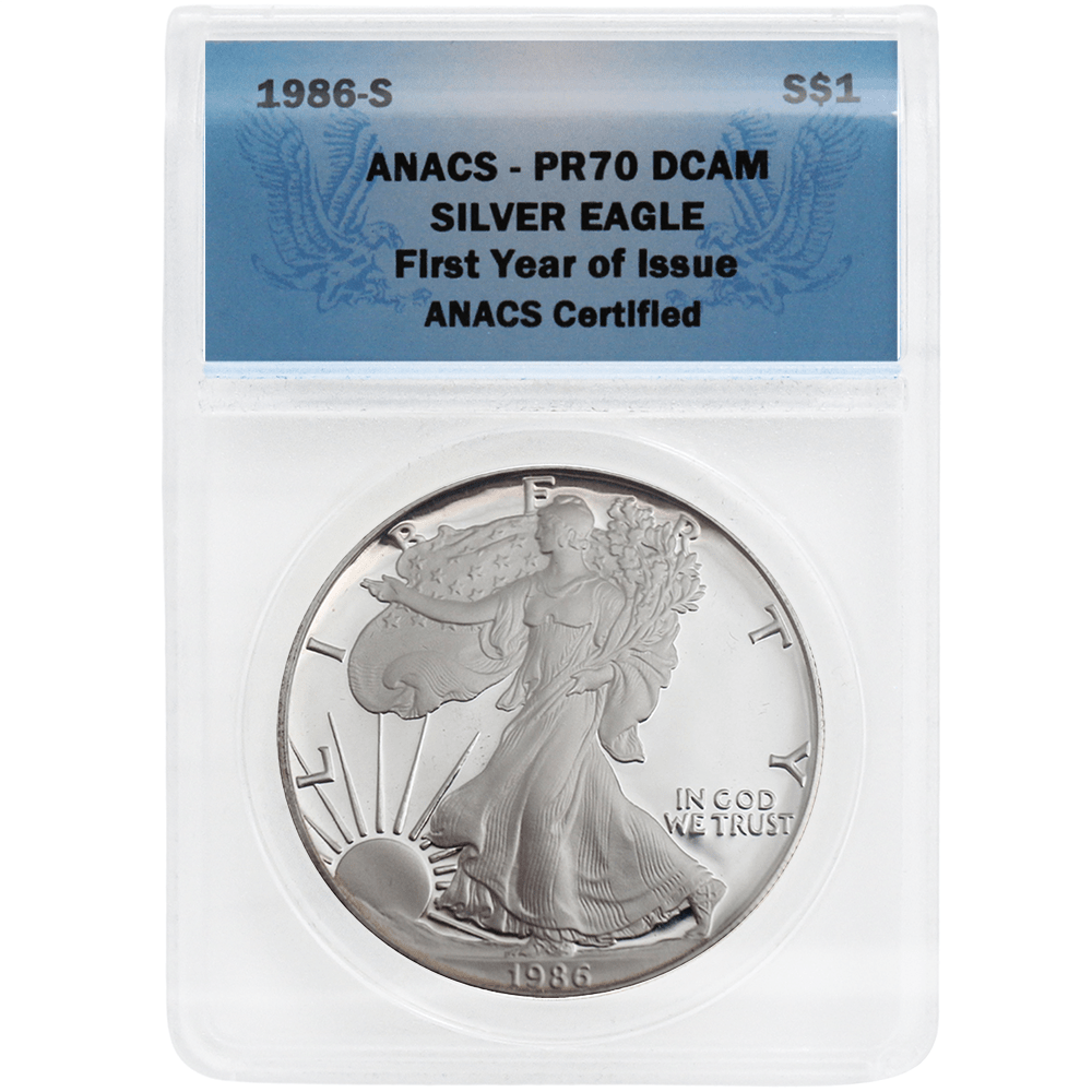 ANACS-PR70 DCAM Silver Eagle $1 - Various Dates – Gold & Silver Pawn Shop