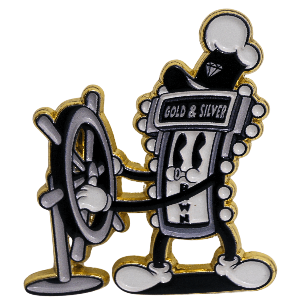 Captain Auggie The Store Sign Pin – Gold & Silver Pawn Shop