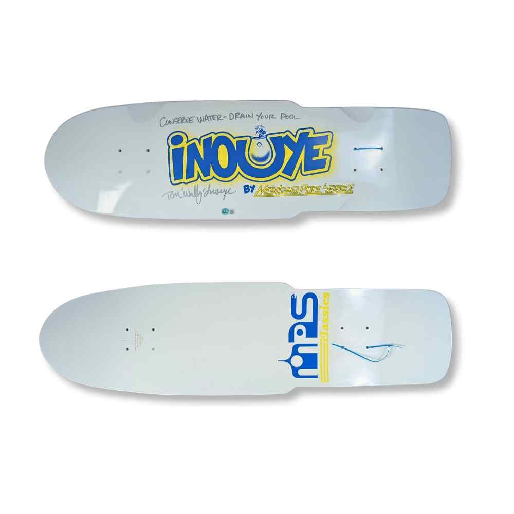 Conserve Water - Tom "Wally" Inouye Autographed Skateboard – Gold ...
