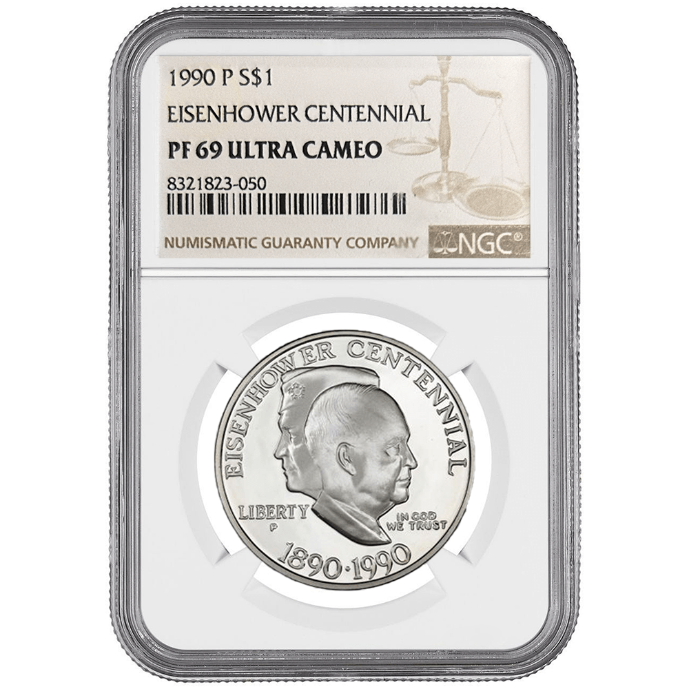 1990 P$1 Eisenhower Centennial Coin – Gold & Silver Pawn Shop