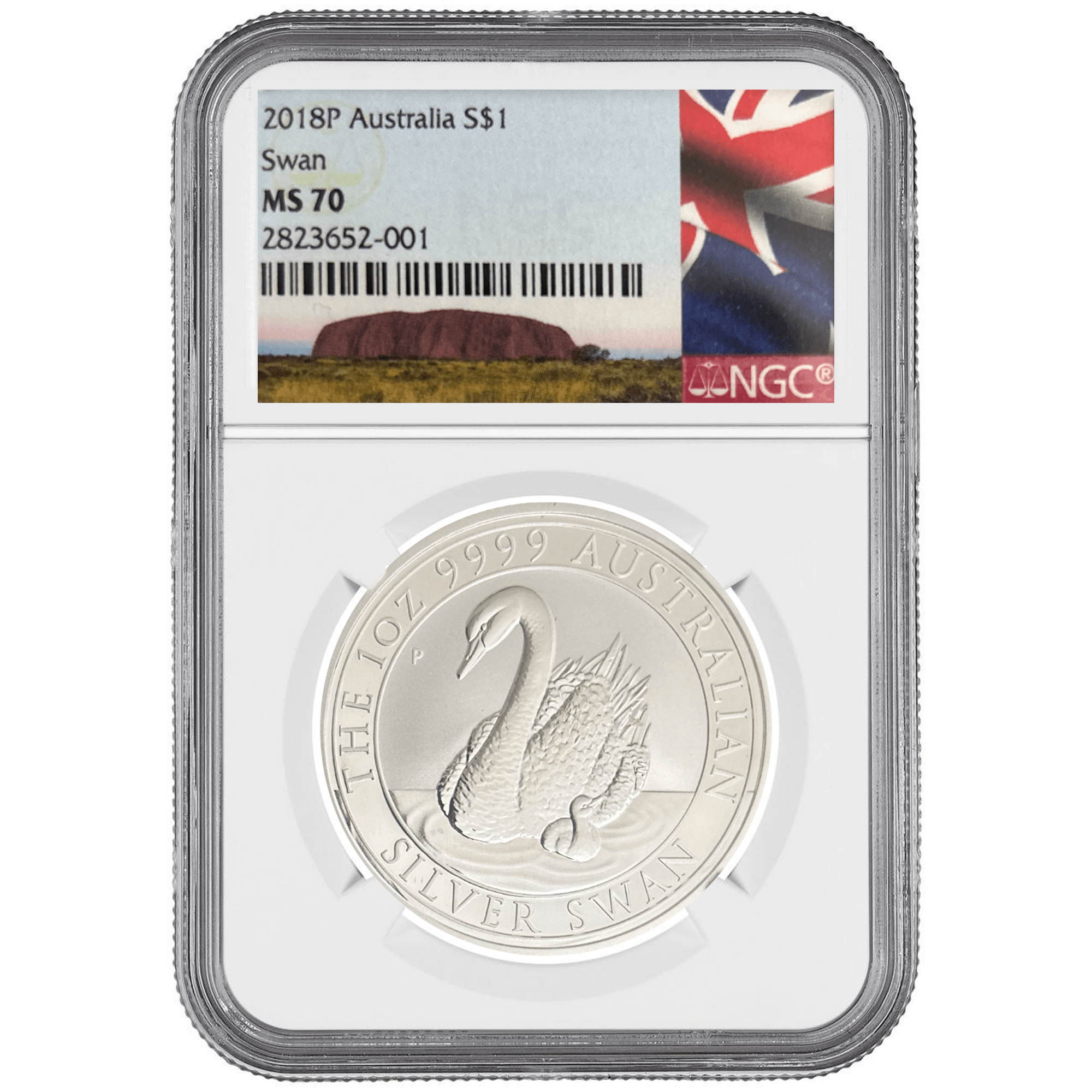 2018P Australia S$1 Swan MS 70 – Gold & Silver Pawn Shop