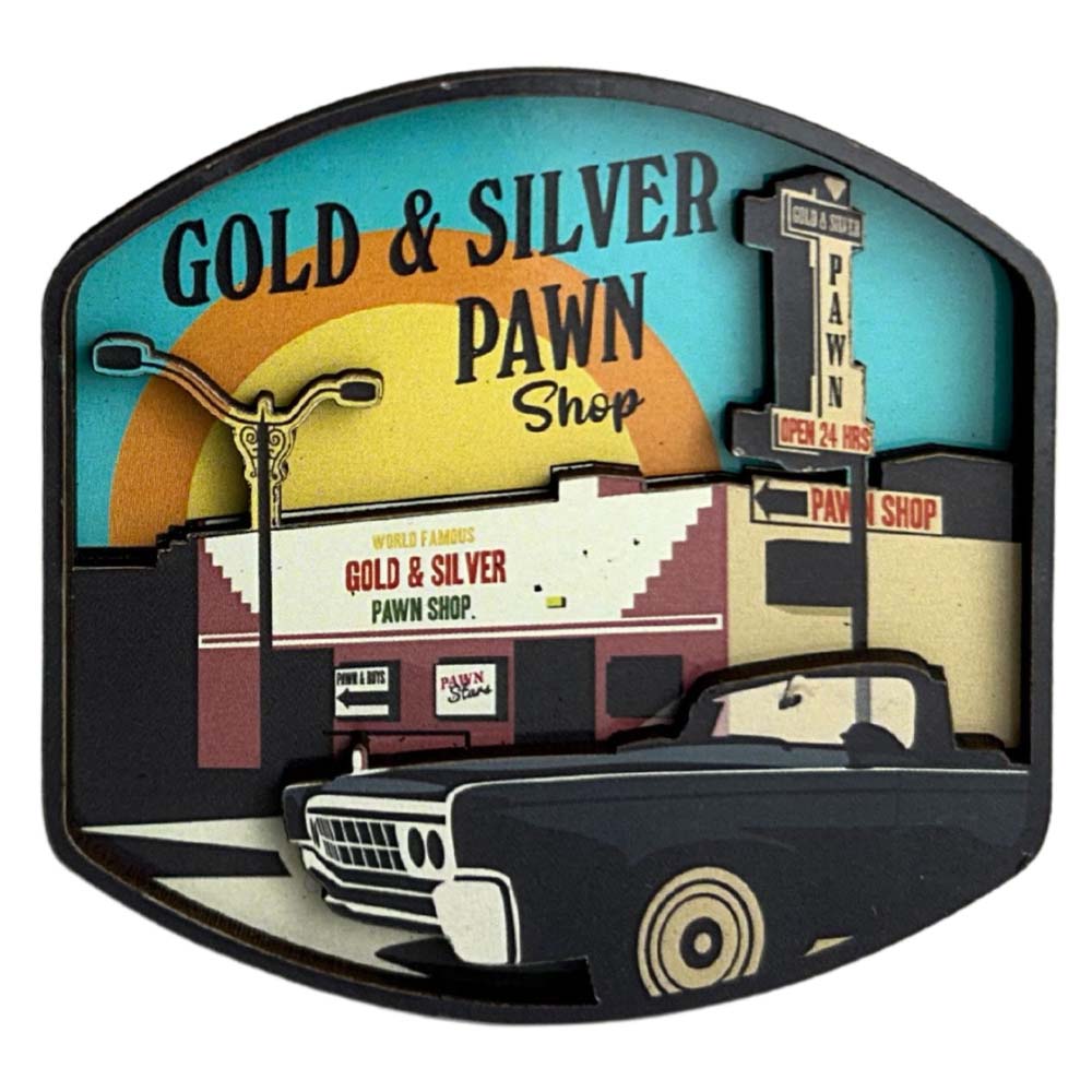 Gold & Silver Pawn Shop 3D Magnet