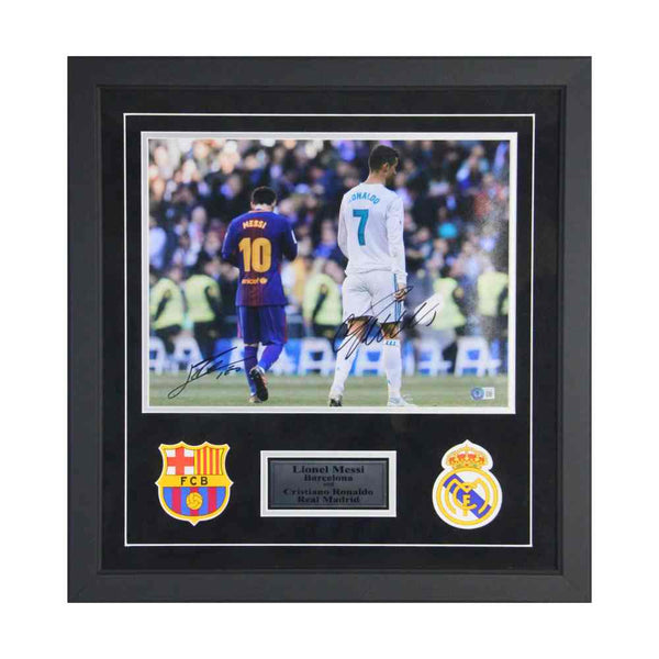Messi & Ronaldo Hand Signed Photo Memorabilia – Gold & Silver Pawn Shop