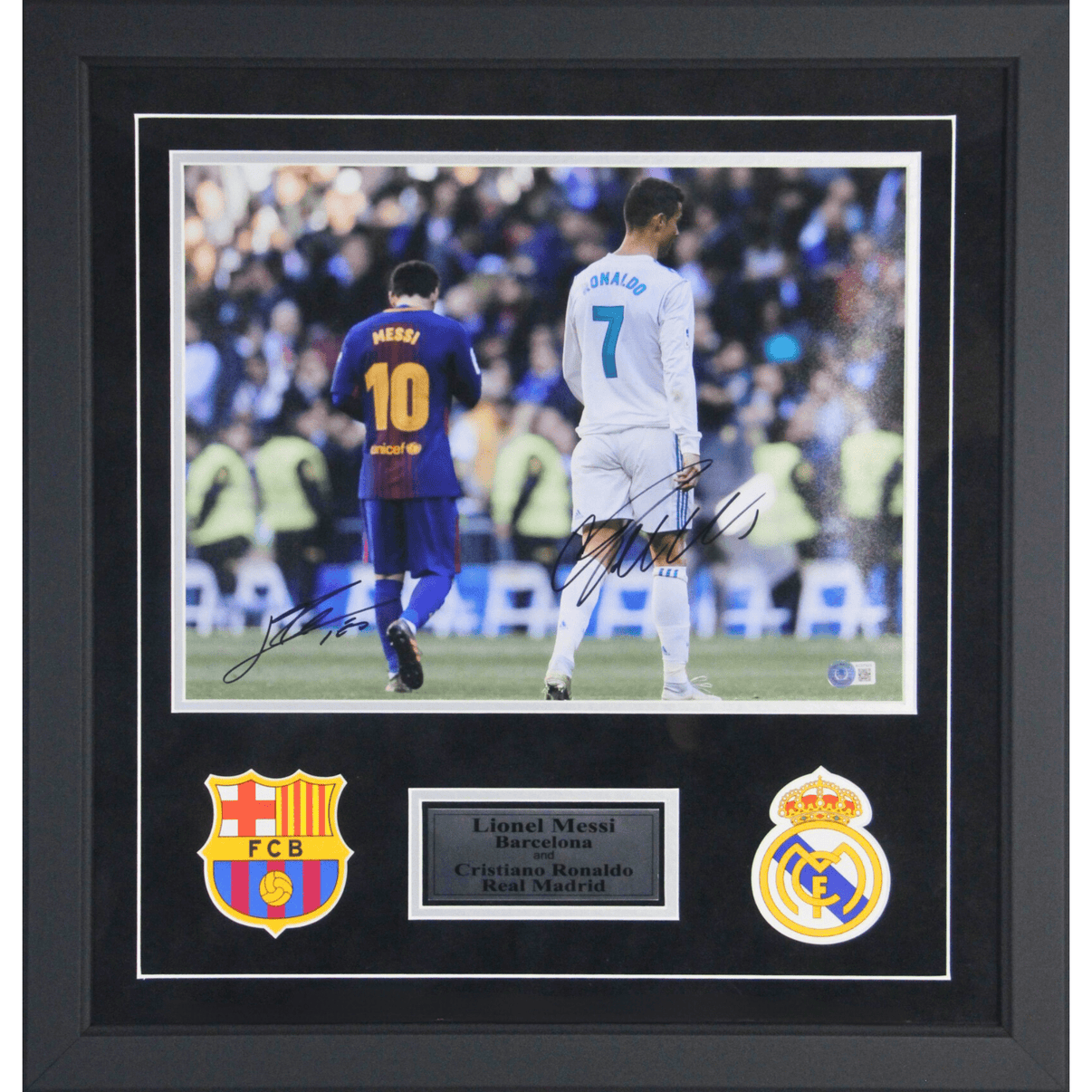Messi & Ronaldo Hand Signed Photo Memorabilia – Gold & Silver Pawn Shop