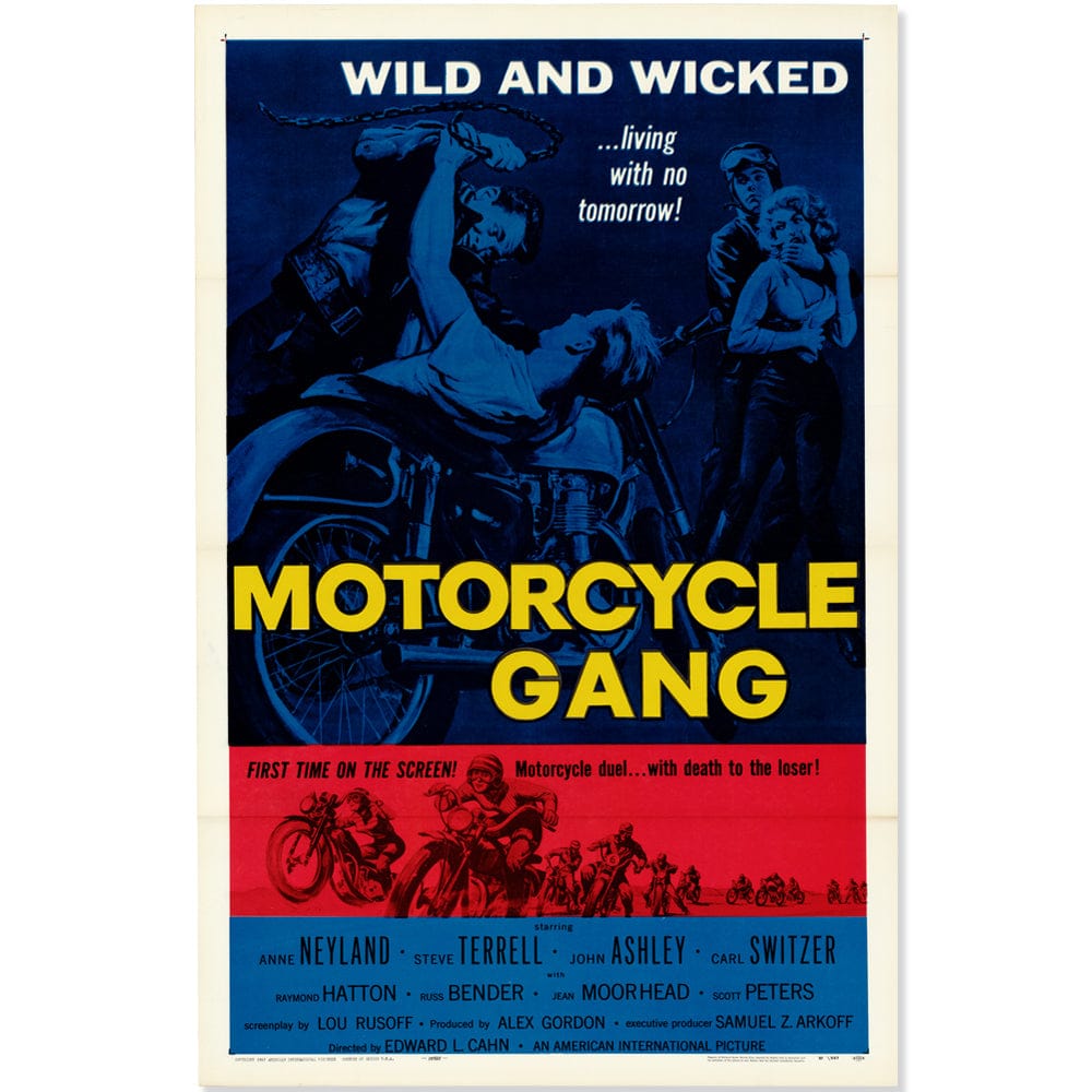 Motorcycle Gang: Original One Sheet Movie Poster, 1957 – Gold & Silver ...