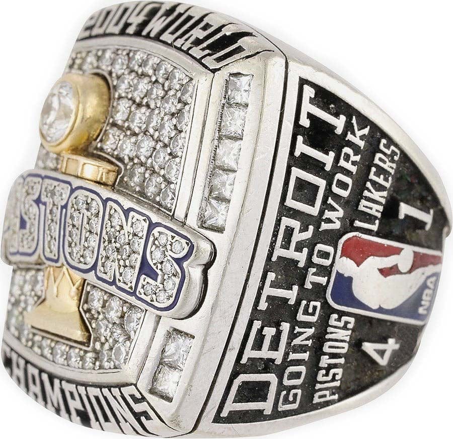 2004 Detroit Pistons NBA Finals Ring – Gold & Silver Pawn Shop