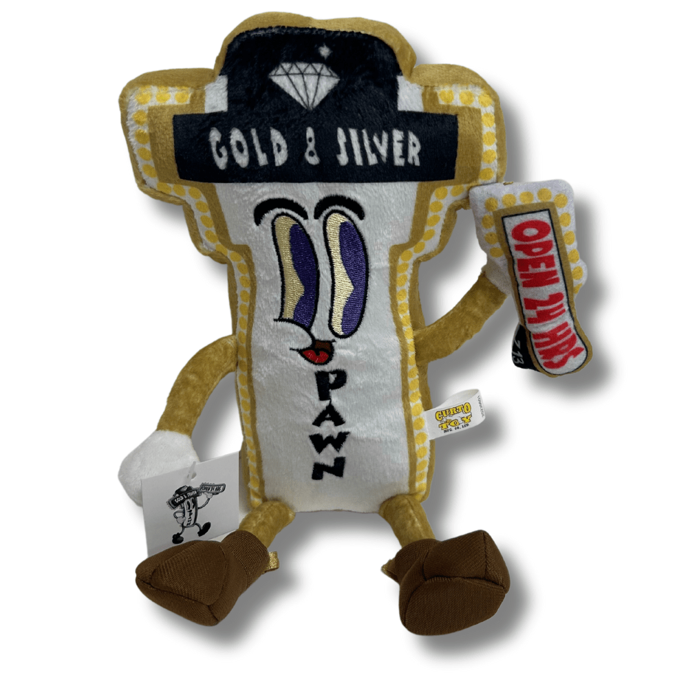 Auggie "The Store Sign" Plush – Gold & Silver Pawn Shop