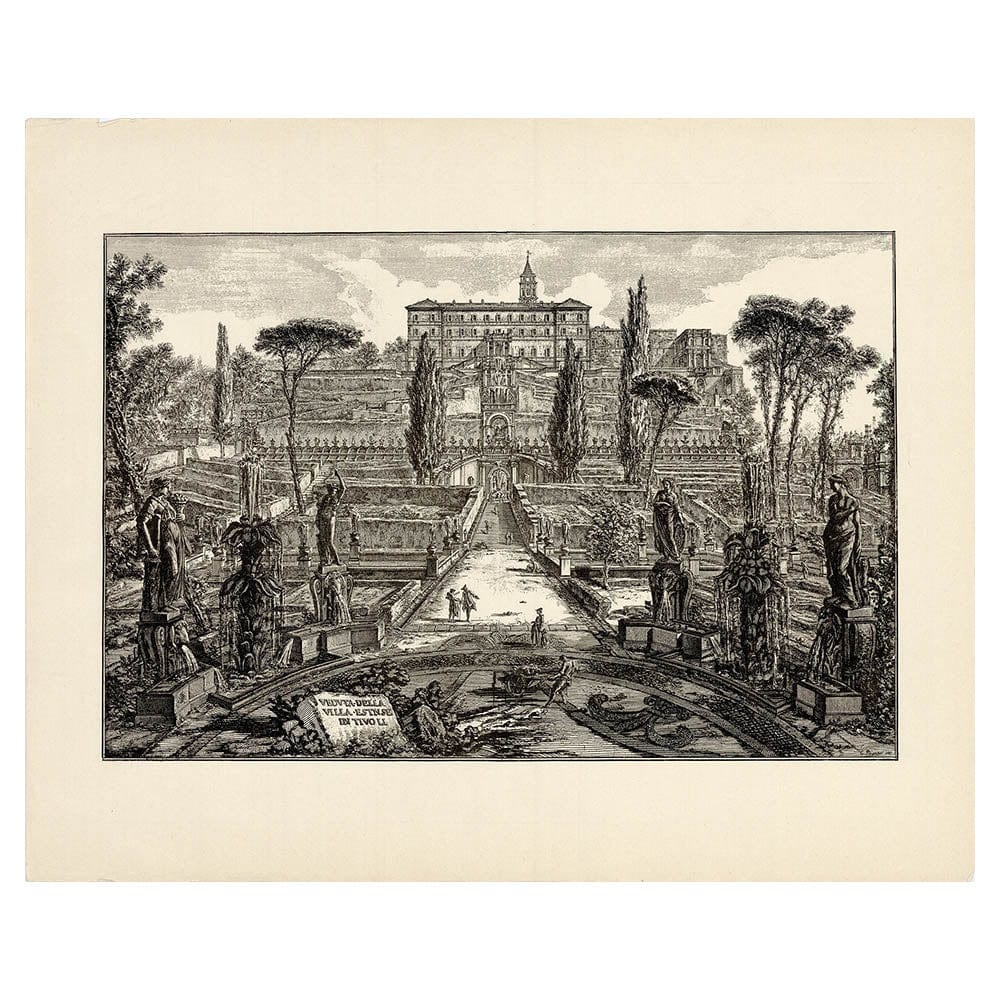 Giovanni Battista Piranesi (After) - Veduta della Villa Estense in Tiv ...
