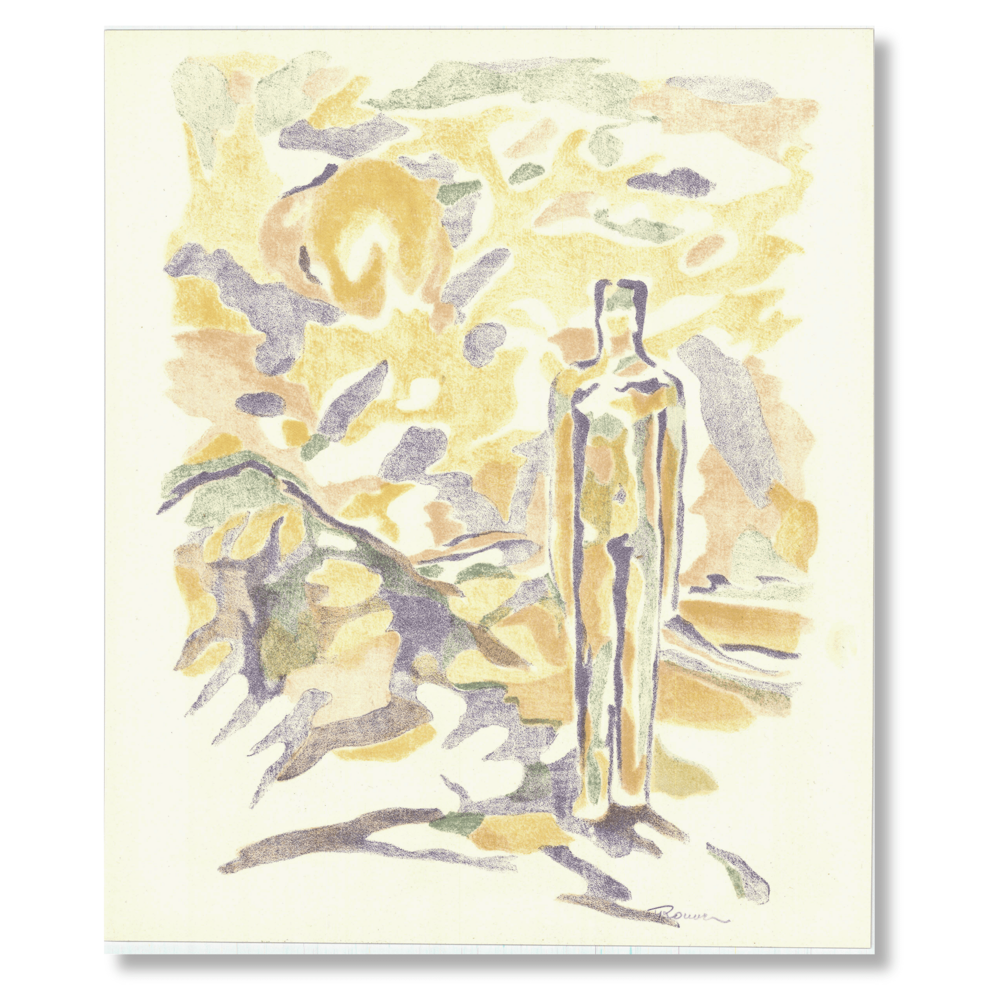 Yves Rouvre; Untiled From Pour Daniel-Henry Kahnweiler – Gold & Silver ...