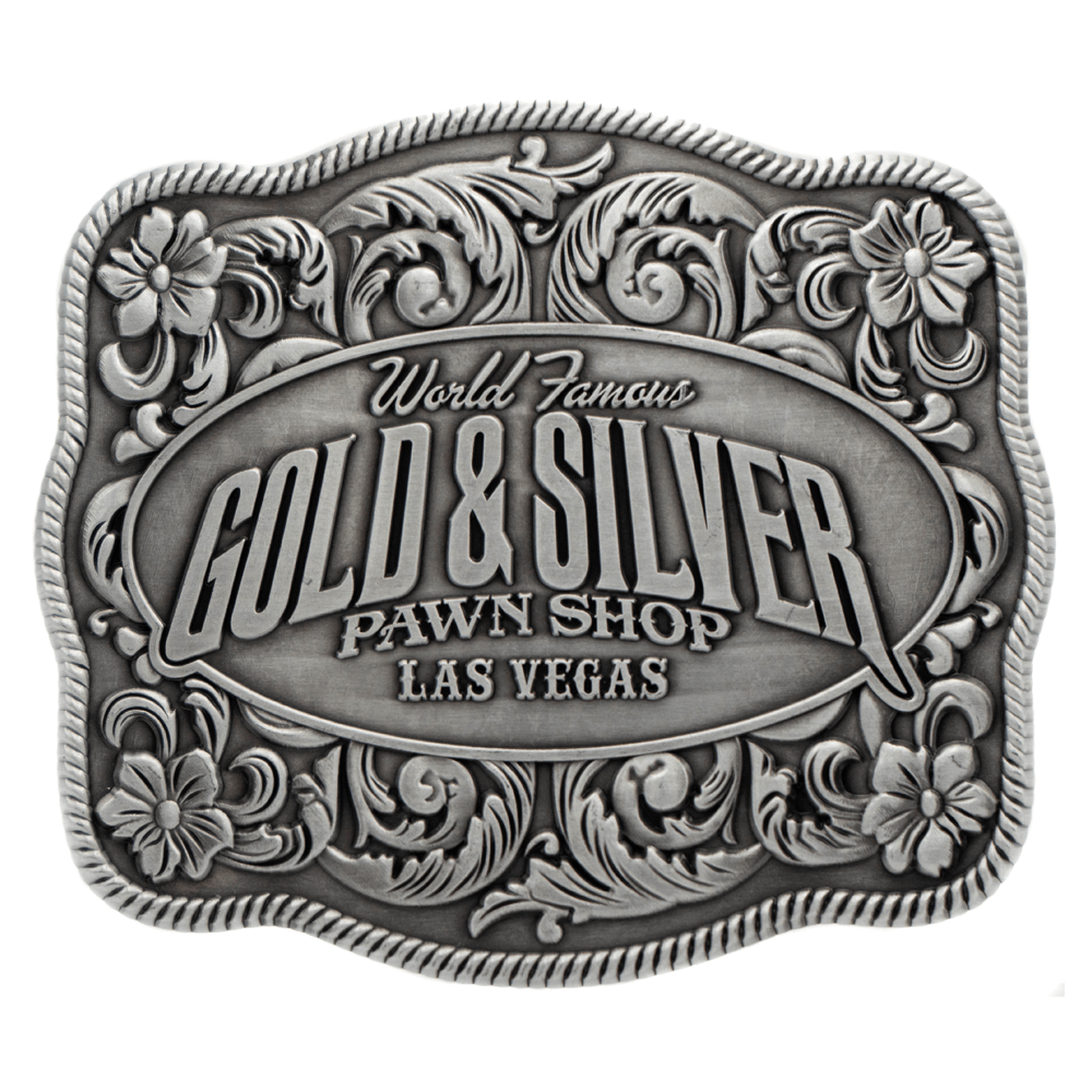 Gold & Silver Pawn Shop Belt Buckle