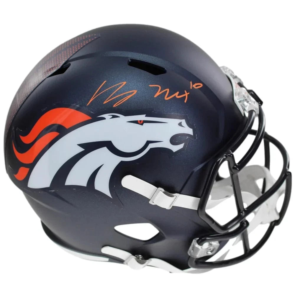 Bo Nix Autographed Denver Broncos Full Size Speed Helmet BAS COA Signe ...
