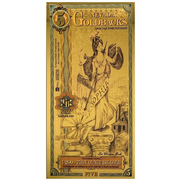 Nevada Goldbacks 1/200 oz 24K Gold Foil Aurum Note – Gold & Silver Pawn ...