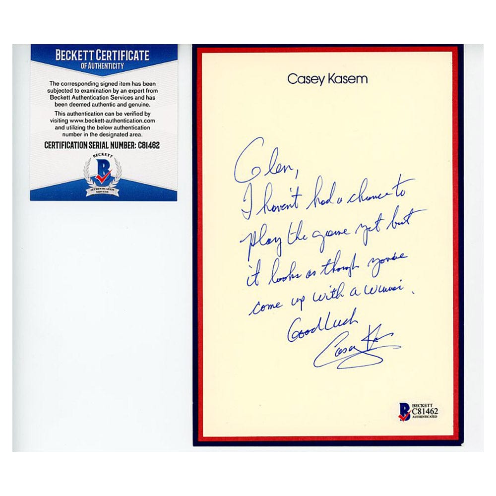 Face to Face Board Game Celebrity Autograph - Casey Kasem – Gold ...