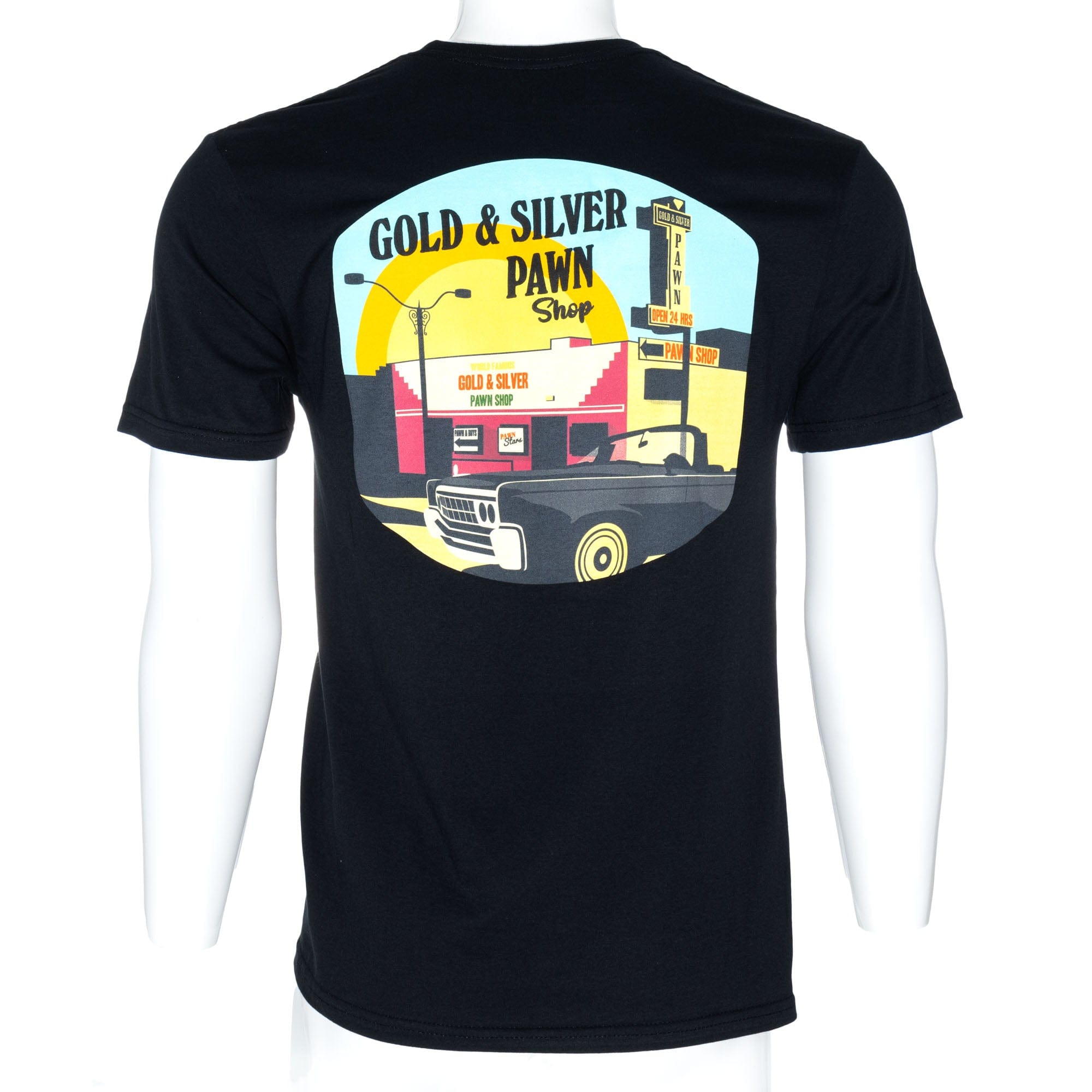 Store Front Round Neck T-Shirt – Gold & Silver Pawn Shop