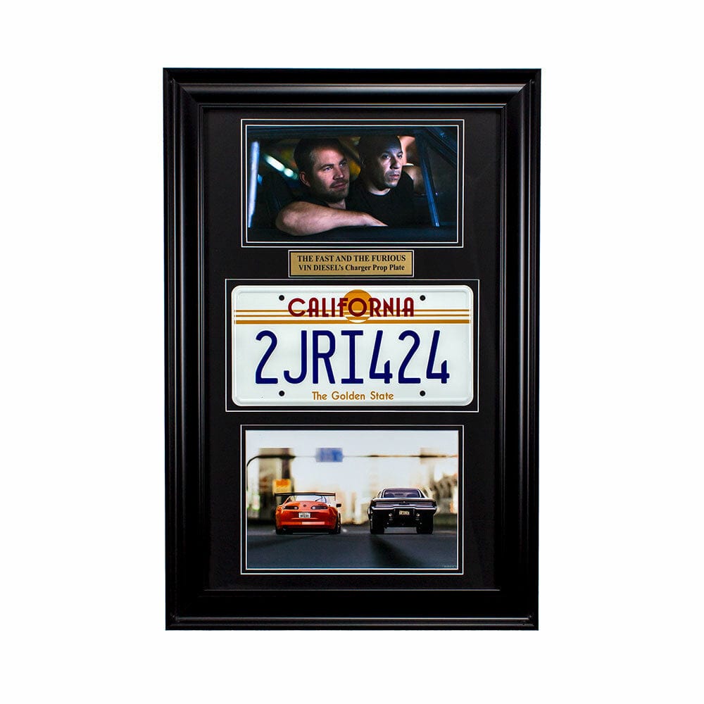 "The Fast and the Furious" Movie Memorabilia - Vin Diesel License Plat ...