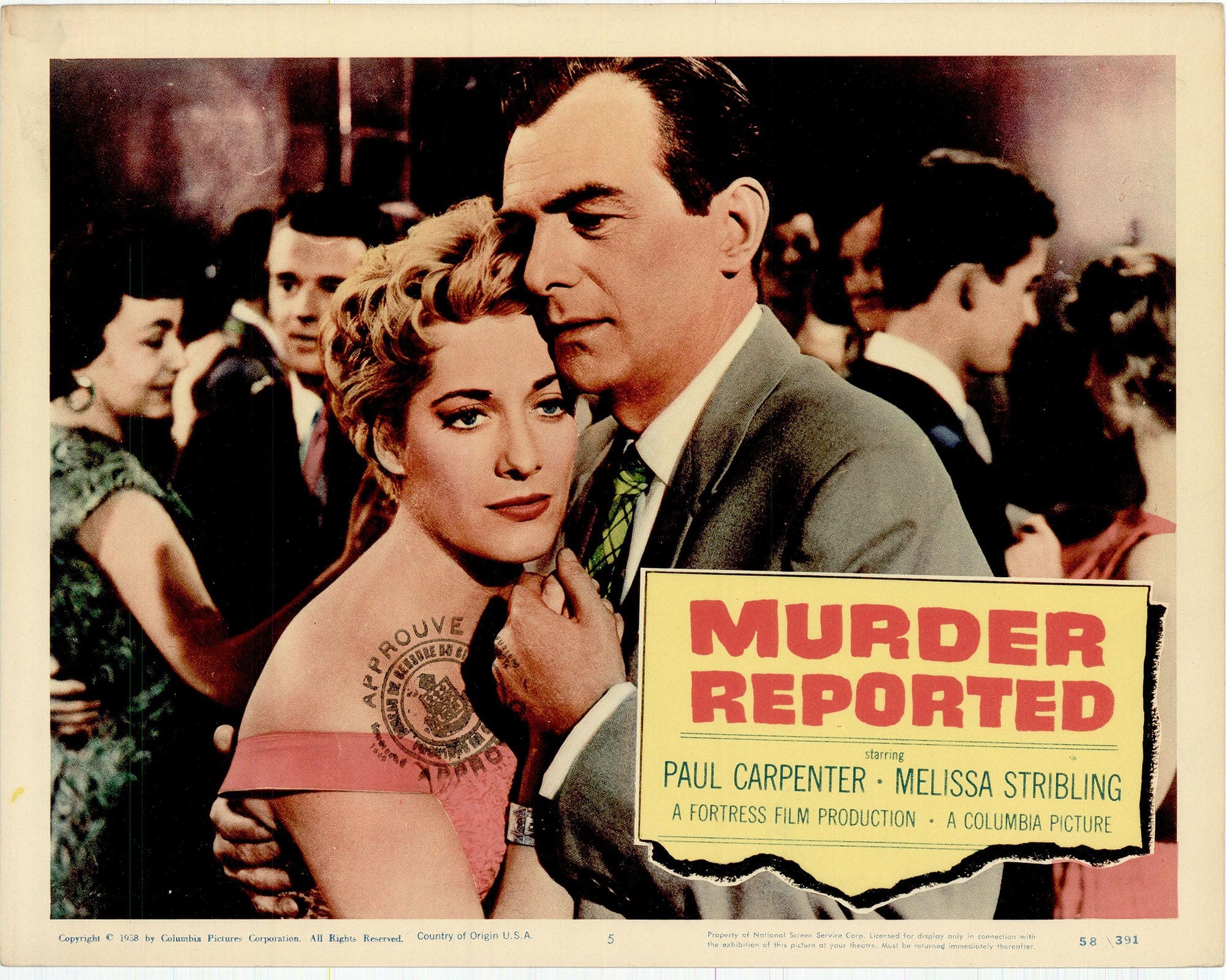 Murder Reported: Original Lobby Card Bundle, 1957 – Gold & Silver Pawn Shop