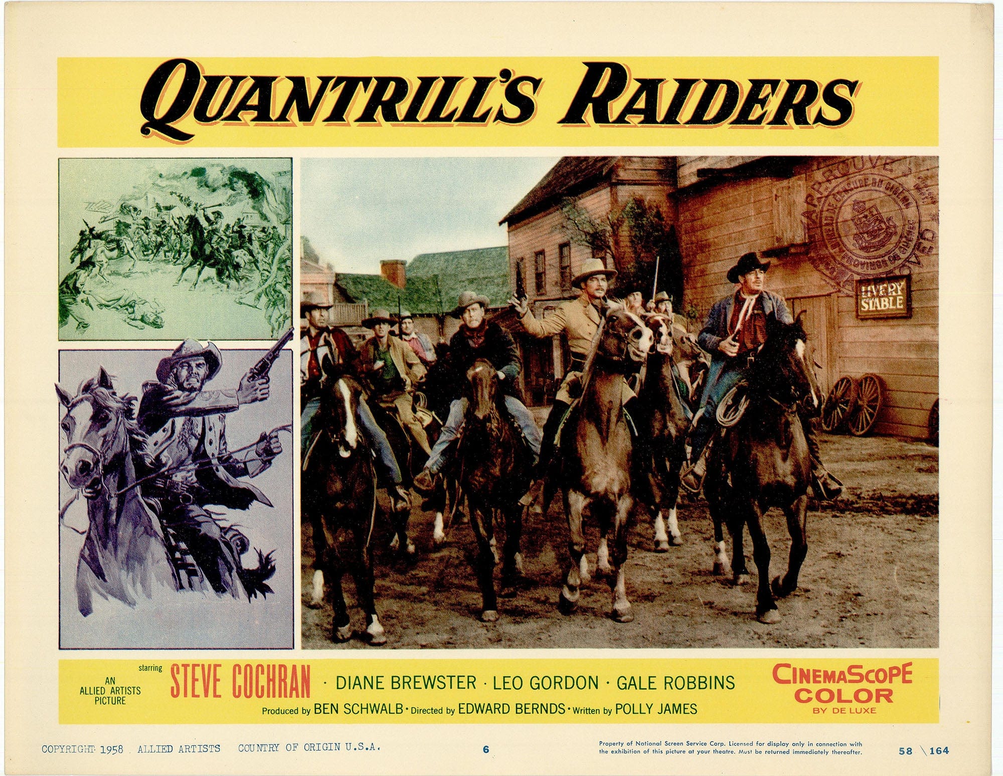 Quantrill's Raiders Movie Lobby Card – Gold & Silver Pawn Shop