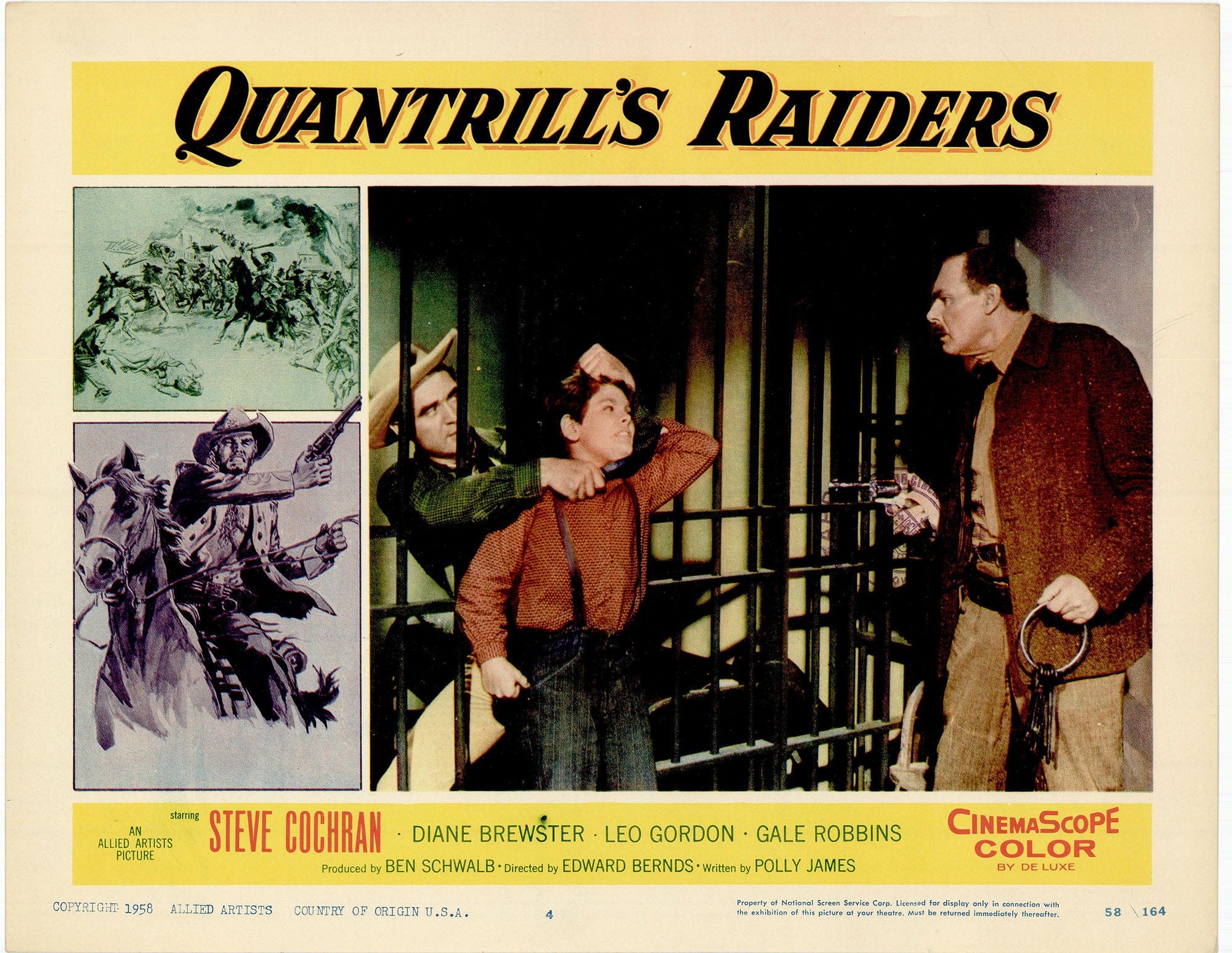 Quantrill's Raiders Movie Lobby Card – Gold & Silver Pawn Shop