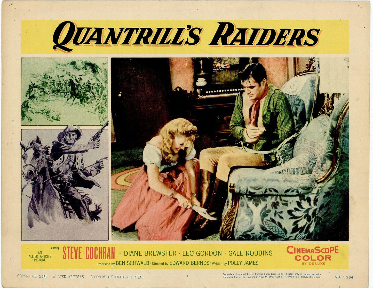 Quantrill's Raiders Movie Lobby Card – Gold & Silver Pawn Shop