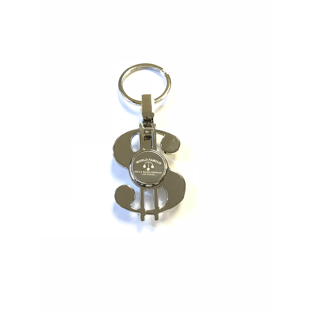 Money Sign Spinner Keychain – Gold & Silver Pawn Shop